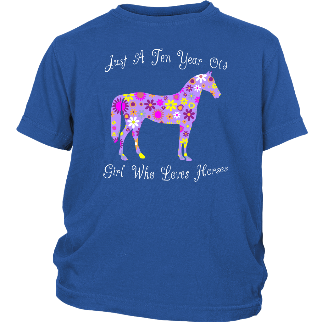 Horse Birthday Shirt For 10 Year Old Girls Cute Kids 10th Birthday horse-birthday-shirt-for-10-year-old-girls-cute-kids-10th-birthday